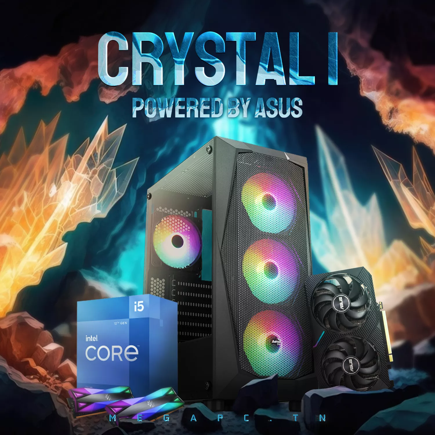 CRYSTAL 1 | I5-12400F | RTX 3060 OC | 16GB RAM | 250GB NVMe